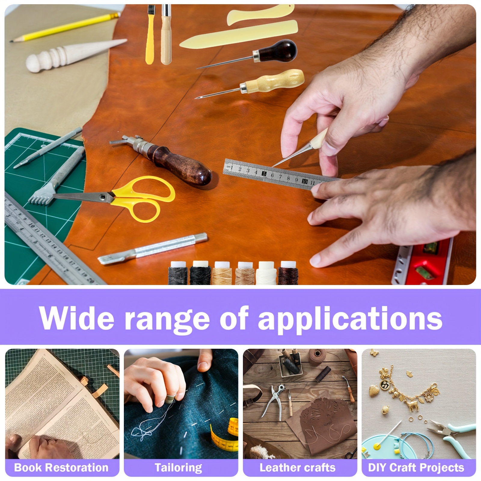 Bookbinding Kit Hand Book Binding Starter Tools Set Book - Temu