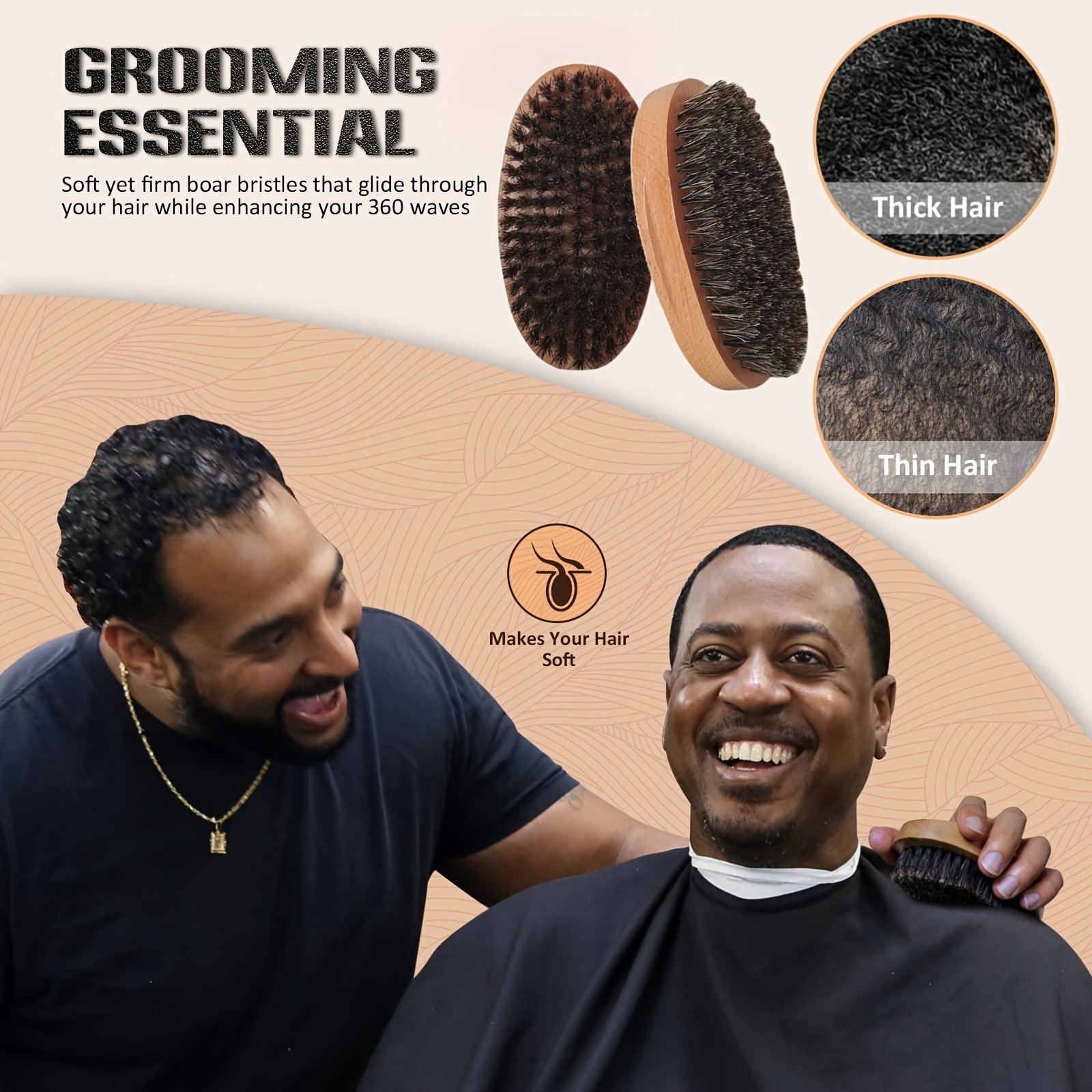 hair brush men natural wood bristle beard brush hair Temu United Kingdom