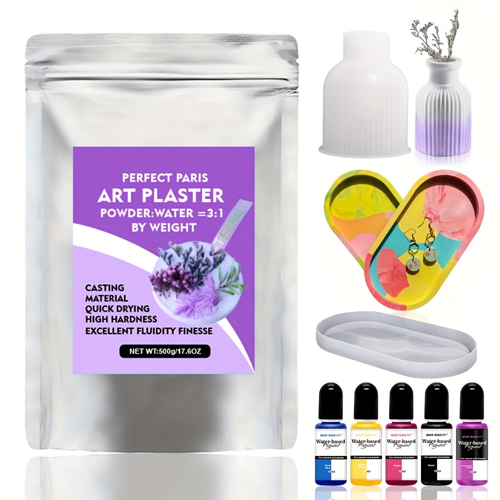 Diy Resin Casting Plaster Powders Starter Kit, 1.1lb Fast Cured ...