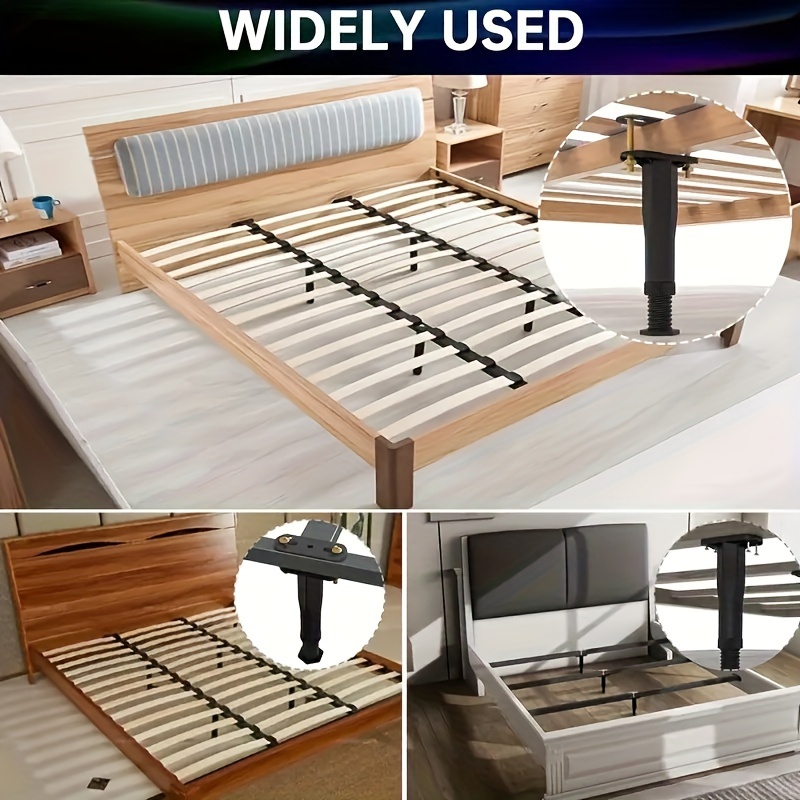 Adjustable Bed Frame Legs 4 8 Pack Plastic Support for Bed Center Slats Sofa Furniture Sturdy Reinforced Grip 5.31 8.66