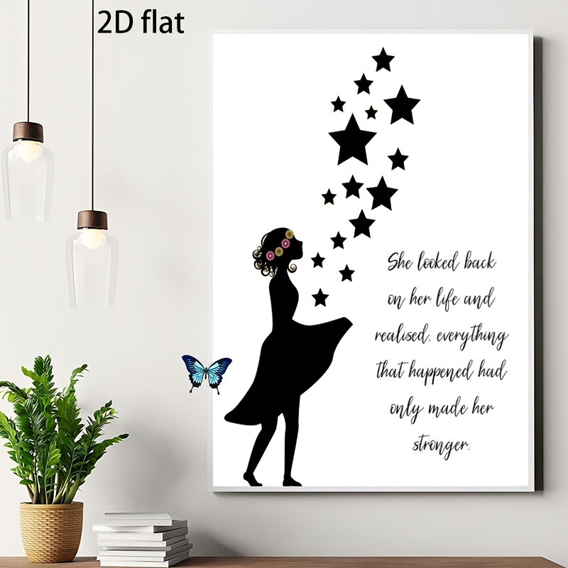 strong woman wall art sold on Temu United States