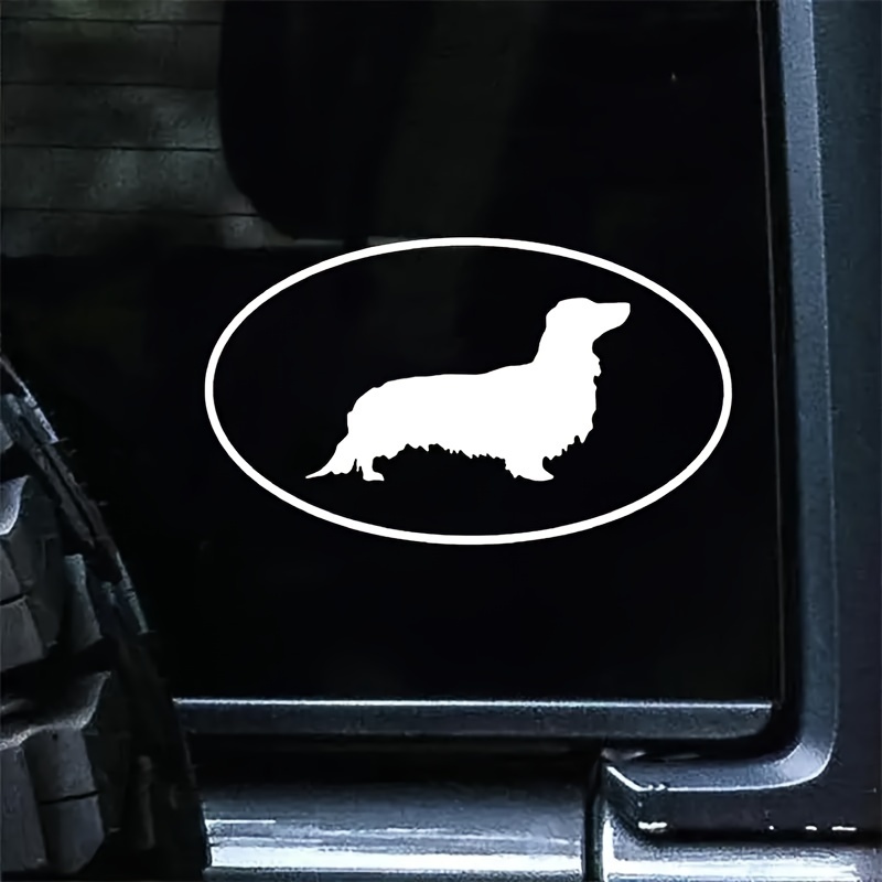 Dachshund Long Haired Dog Car Stickers Laptop Water Bottle - Temu Canada