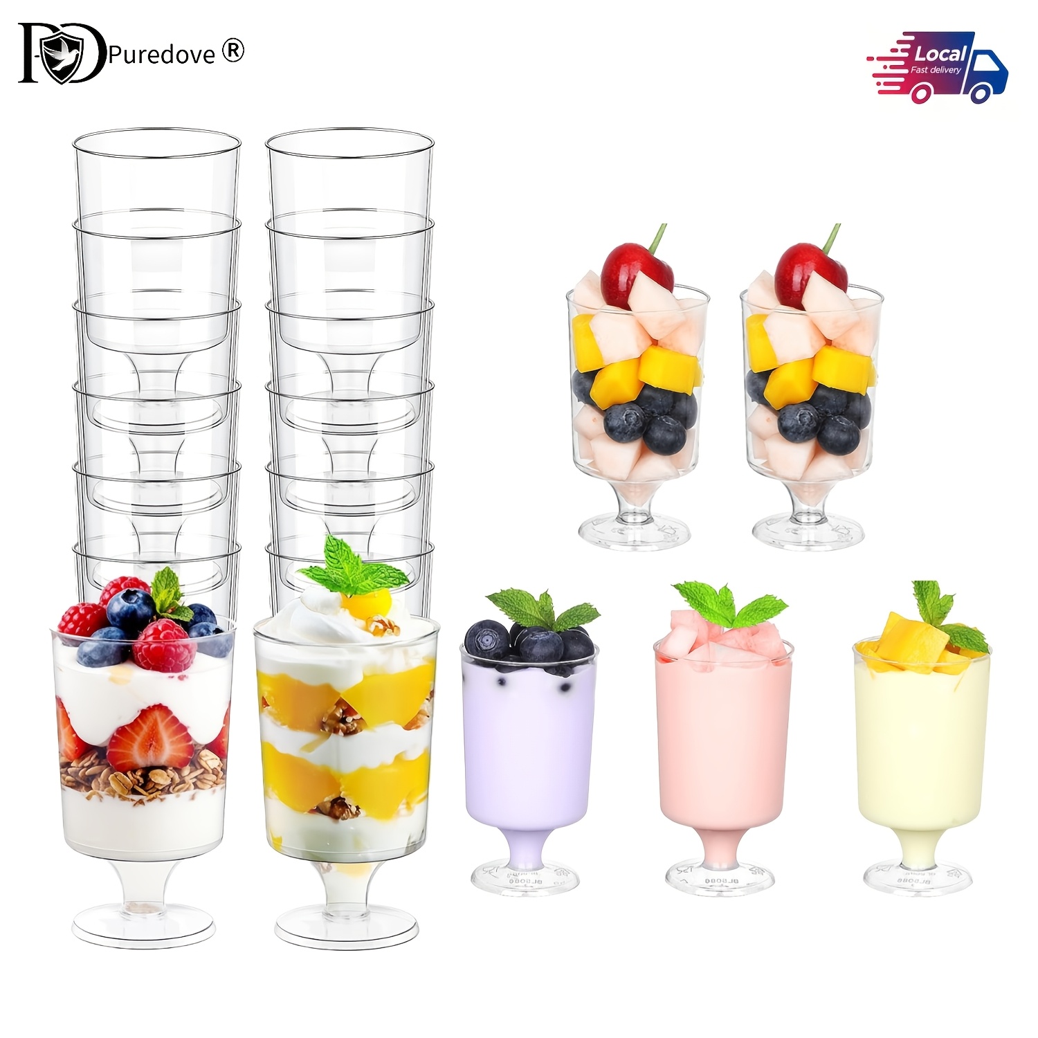 parfait cups plastic sold on Temu United States