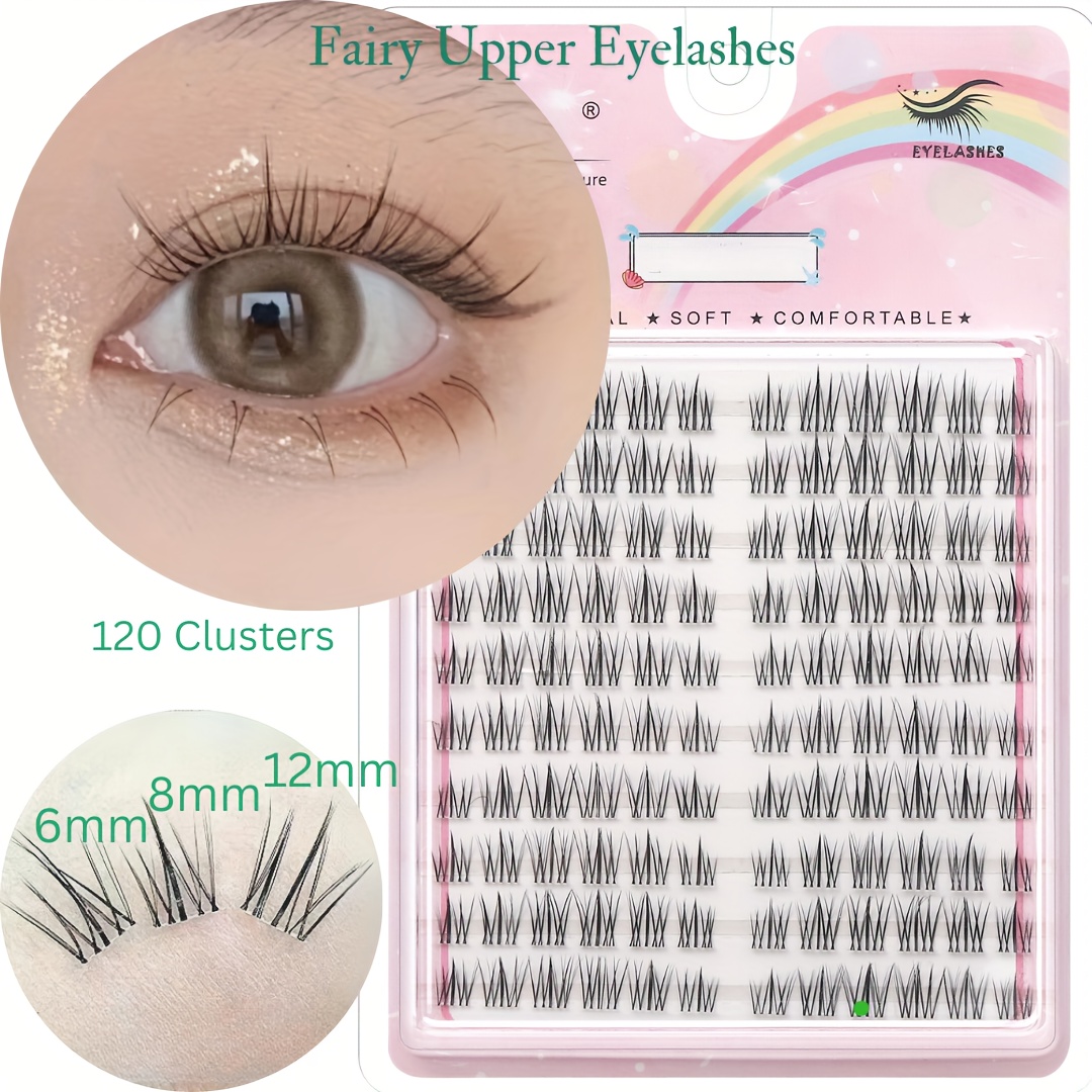 Japanese & Korean-inspired Cluster Eyelashes Set - 60 Upper & 120 Lower ...