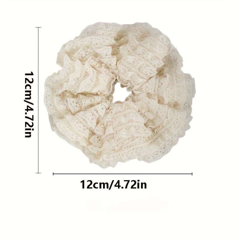 Premium Fluffy Lace-Trimmed Hair Tie, Perfect for Buns and Ponytails ...