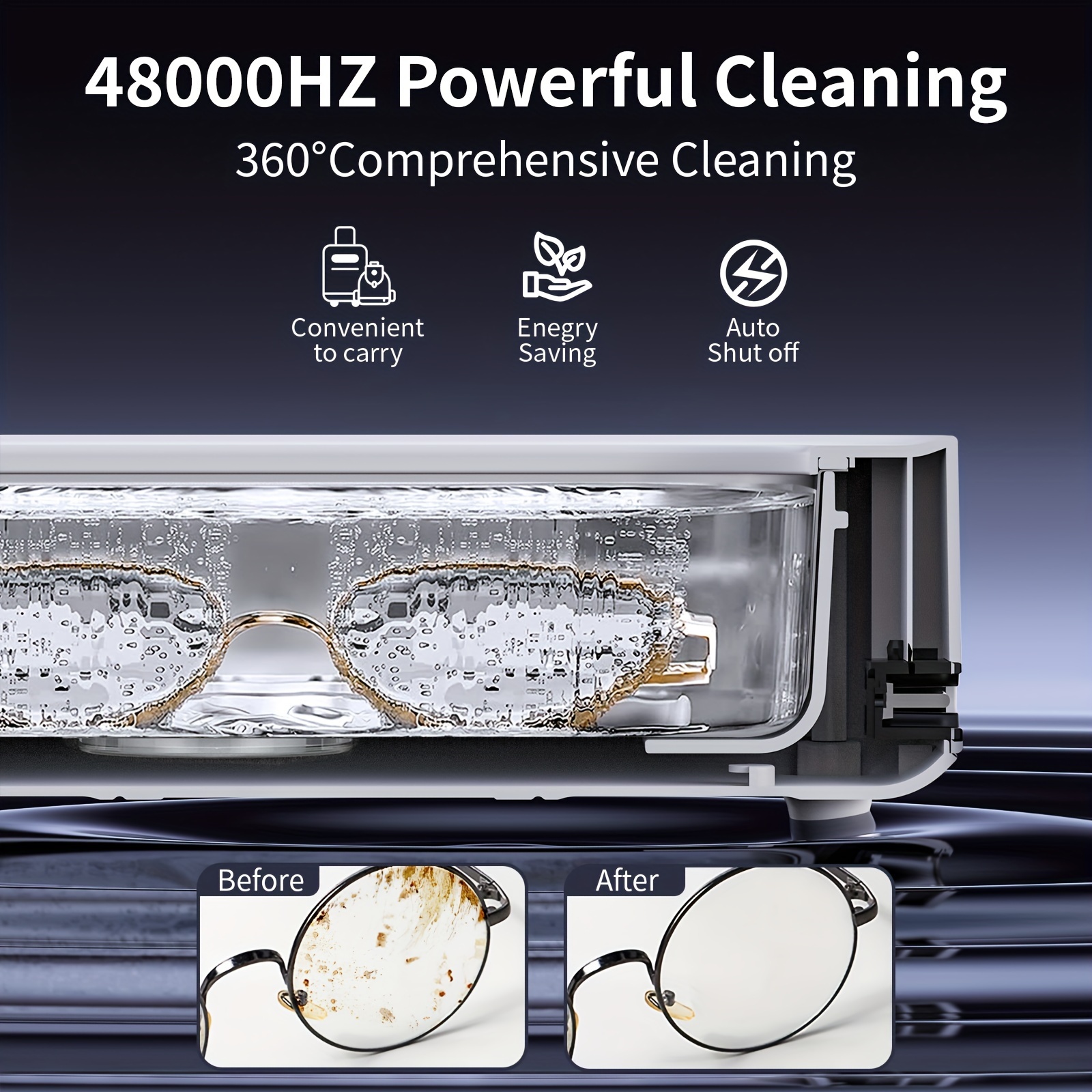 Ultrasonic Jewelry Cleaner: Highly Effective Dental Glasses - Temu