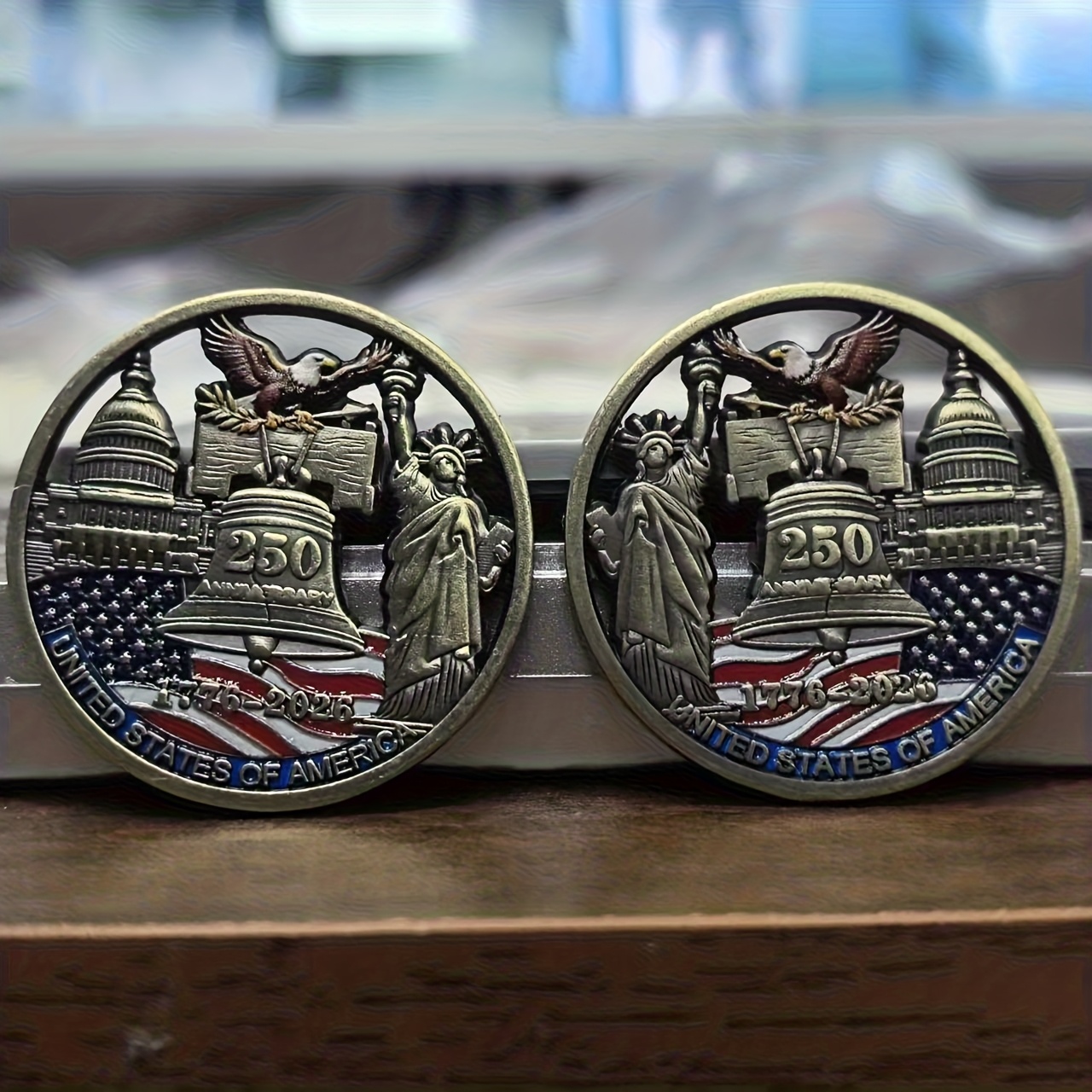 challenge coin collection sold on Temu United States