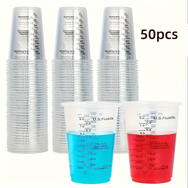 clearmeasuring cups disposable plastic mixing cups graduated - Temu