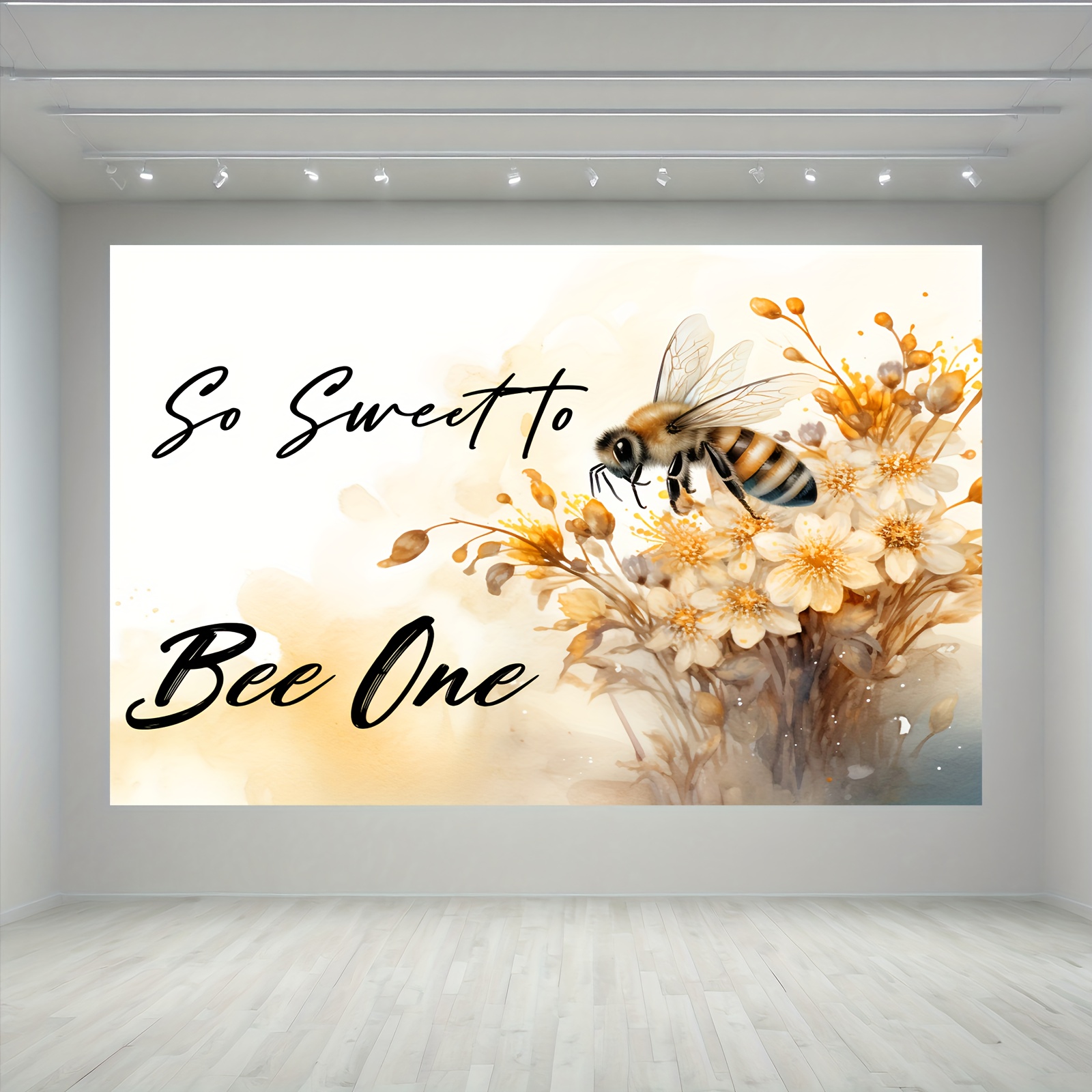 Happy First Bee day Background Photo Props Bee Day Polyester - Temu New ...