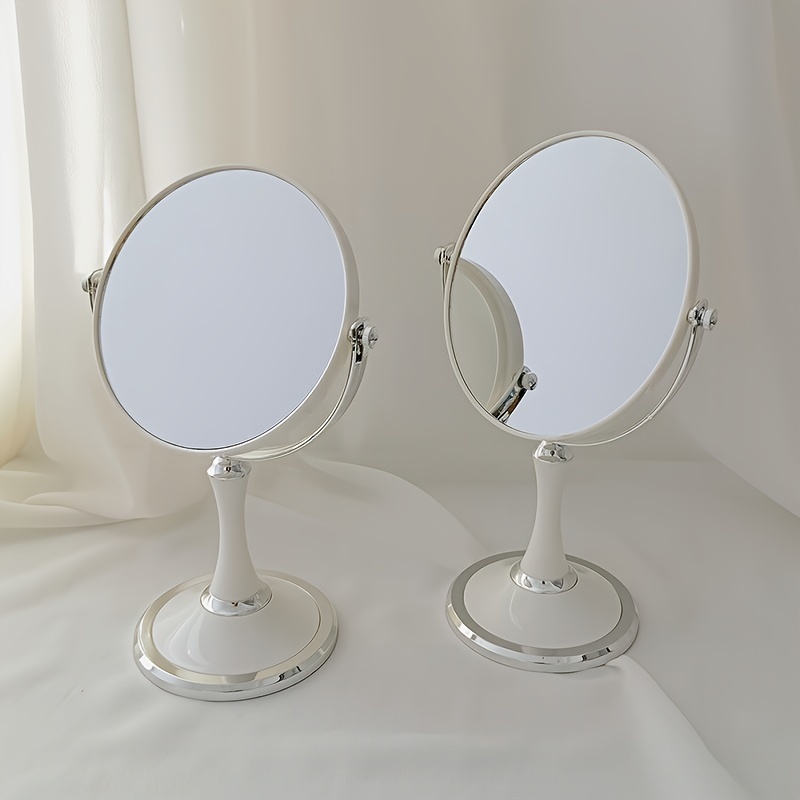 Elegant Double sided Vanity Mirror Polished Metal Frame - Temu
