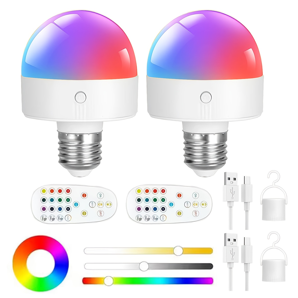 rechargeable light bulb sold on Temu United States