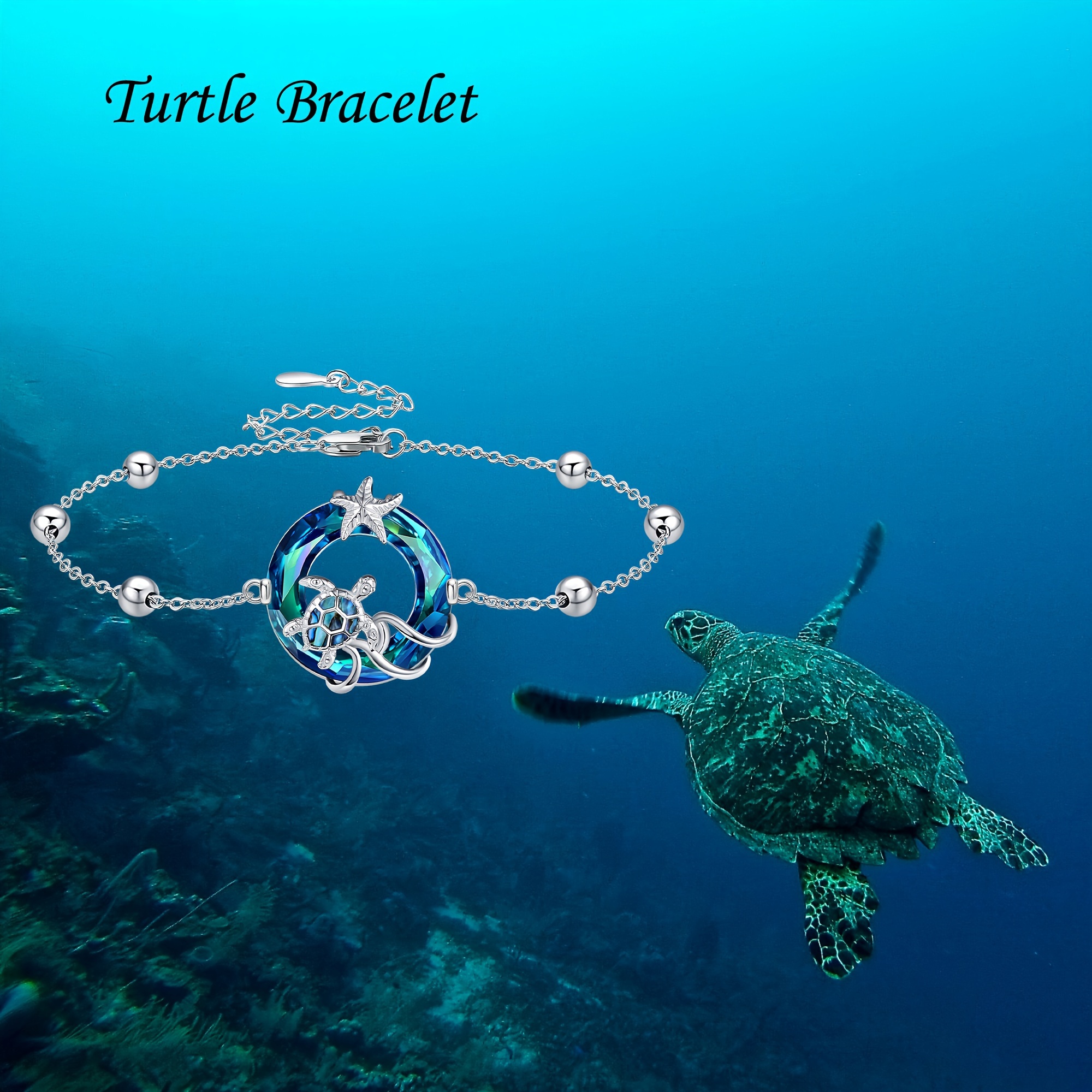 Turtle Bracelet For Men 925 Sterling Turtle Adjustable Bracelet Sea Turtle Jewelry Gifts For Men