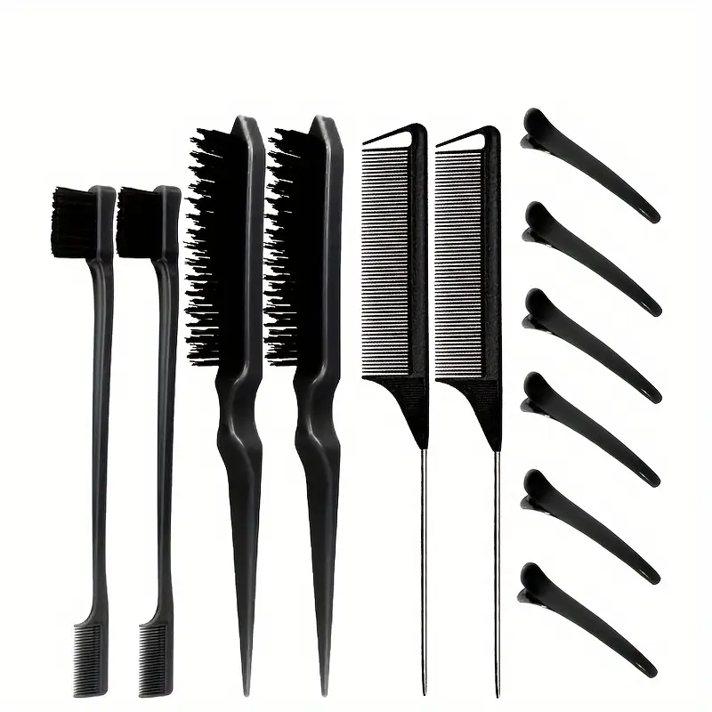 Hair Styling Combs Clips Set Edge Control Brush Rat Tail Temu Canada