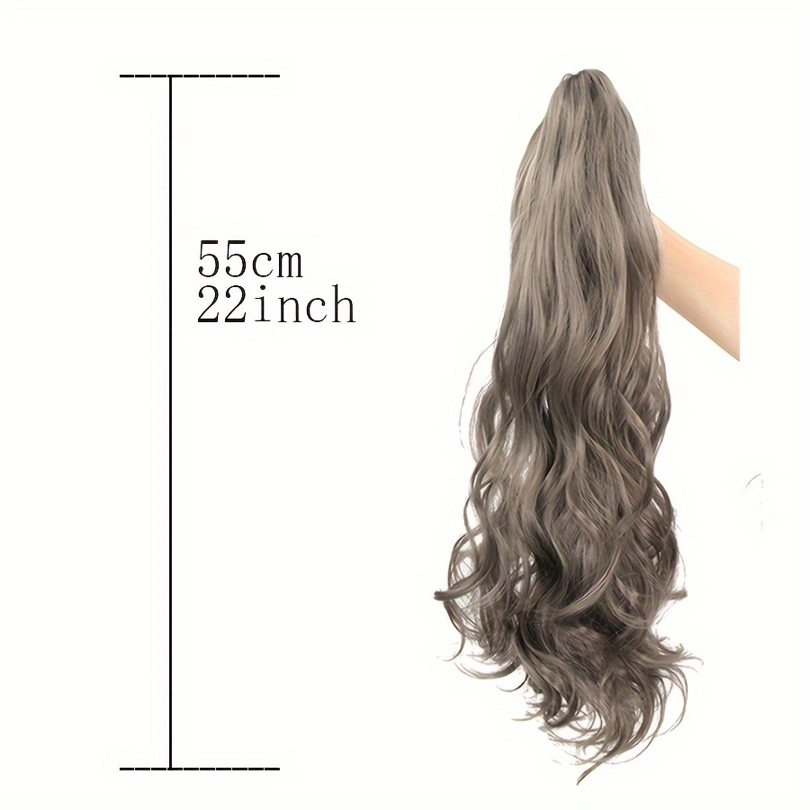 Claw Clip In Wavy Ponytail Extensions Synthetic Fiber Hair - Temu Australia
