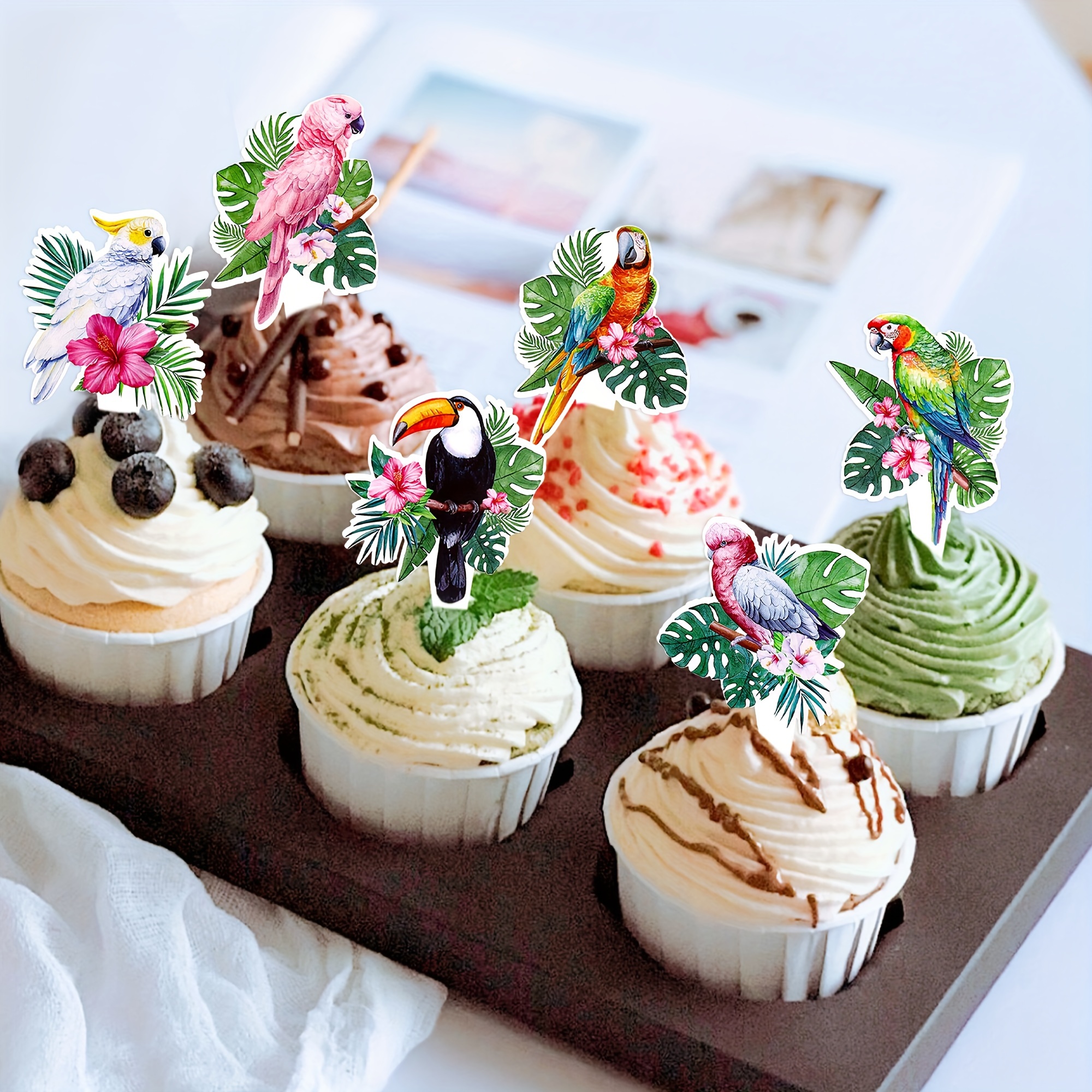 Forest Bird Parrot Bird Cake Toppers Wild Animal Cake - Temu