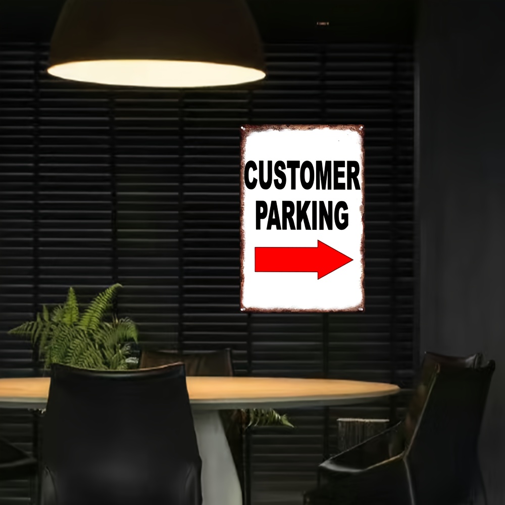 Aluminum Sign "customer Parking" Perfect Home Decor Toilet - Temu ...