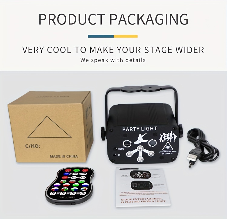 Laser Party Stage Light Disco Dj Light Usb 6 hole 64 pattern - Temu ...