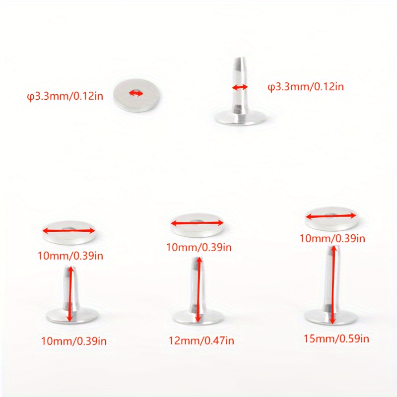 Sizes Aluminum Alloy Rivets Belt Collar Leather Work - Temu