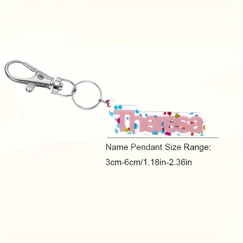 Custom 3d Name Keychains Personalized Acrylic Key Rings Bold - Temu