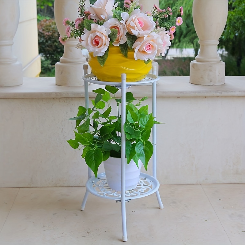 1 tier metal plant stand for indoor and outdoor use iron flower pot holder for balcony home decor potted plant display temu Temu