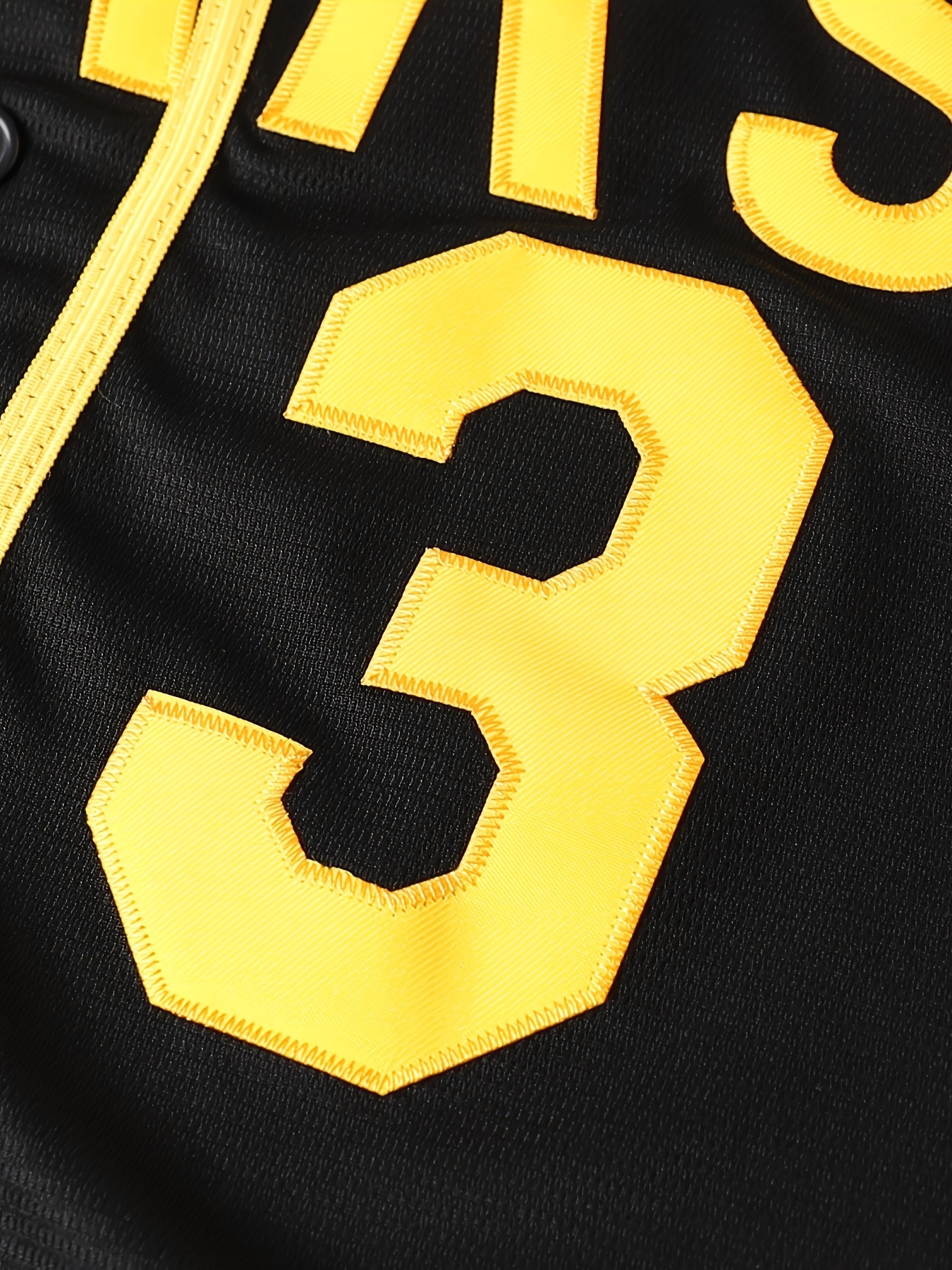 Men's Short Sleeve Baseball Jersey Letter Number Embroidered - Temu