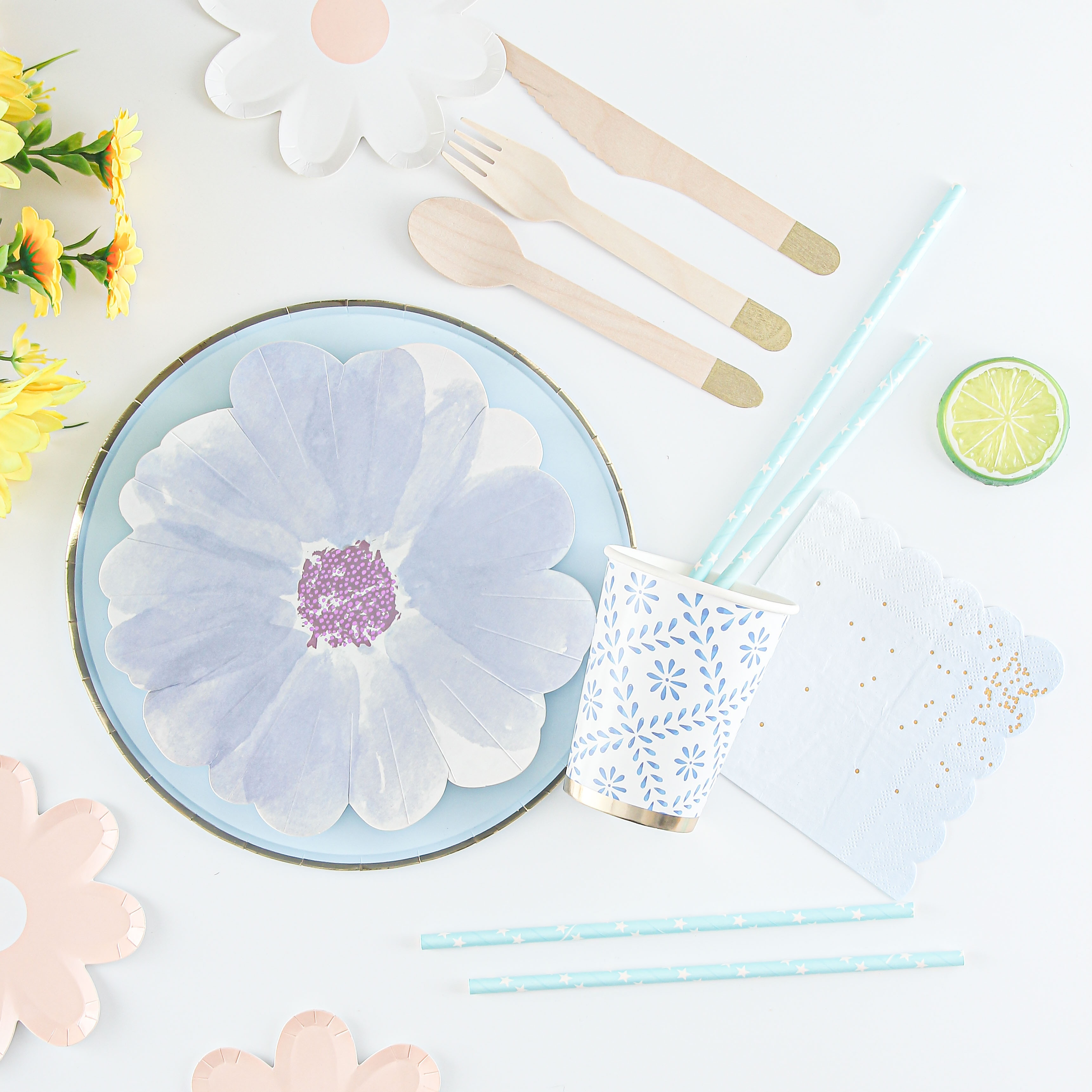 Disposable Tableware Set Paper Cups Napkins Plates Cutlery - Temu New ...