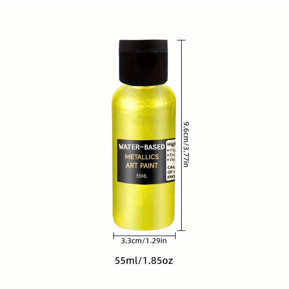 Yellow Metallic Acrylic Paint Water based High concentration - Temu