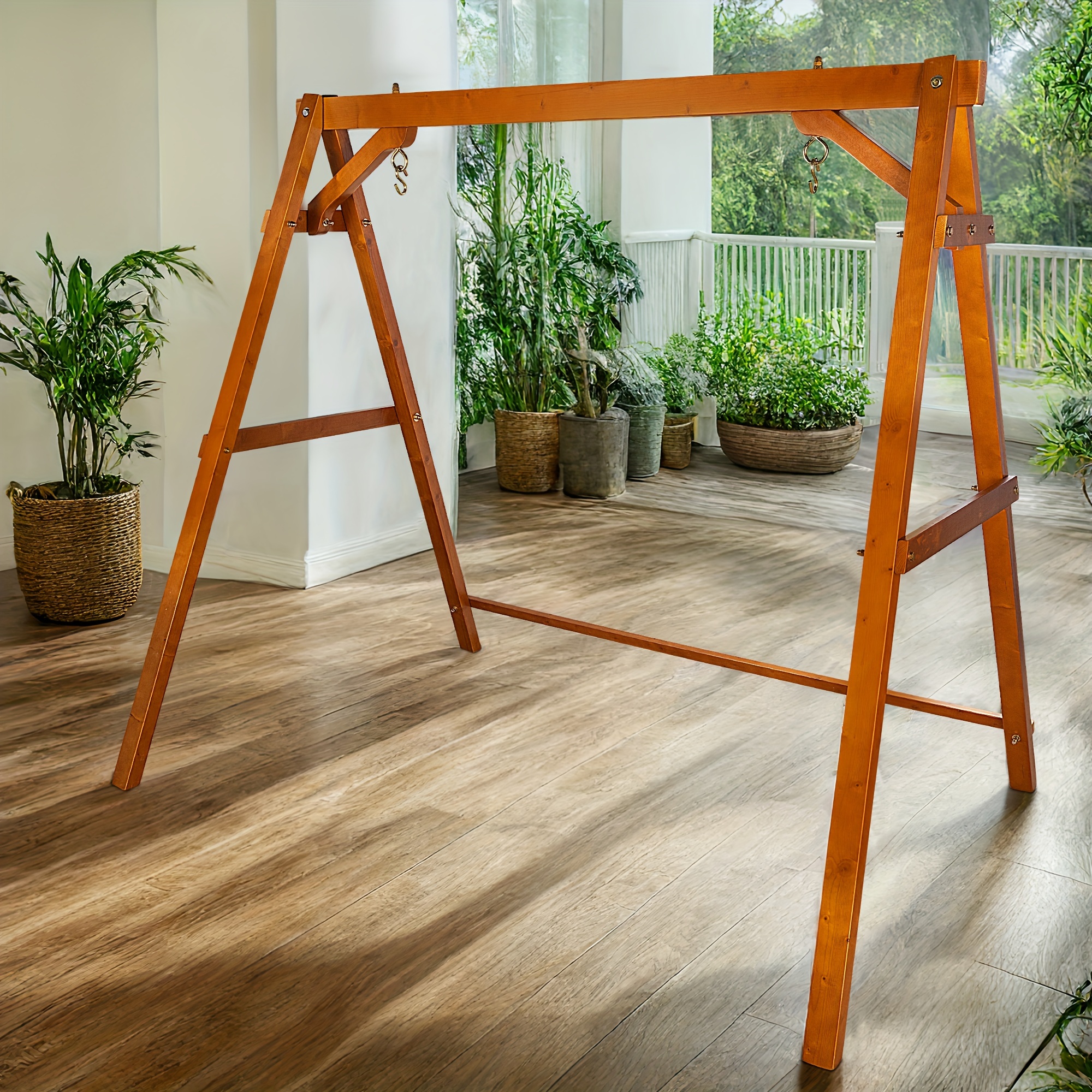 Susteas Heavy Duty 1000 Lbs Wooden Porch Swing Frame Swing - Temu