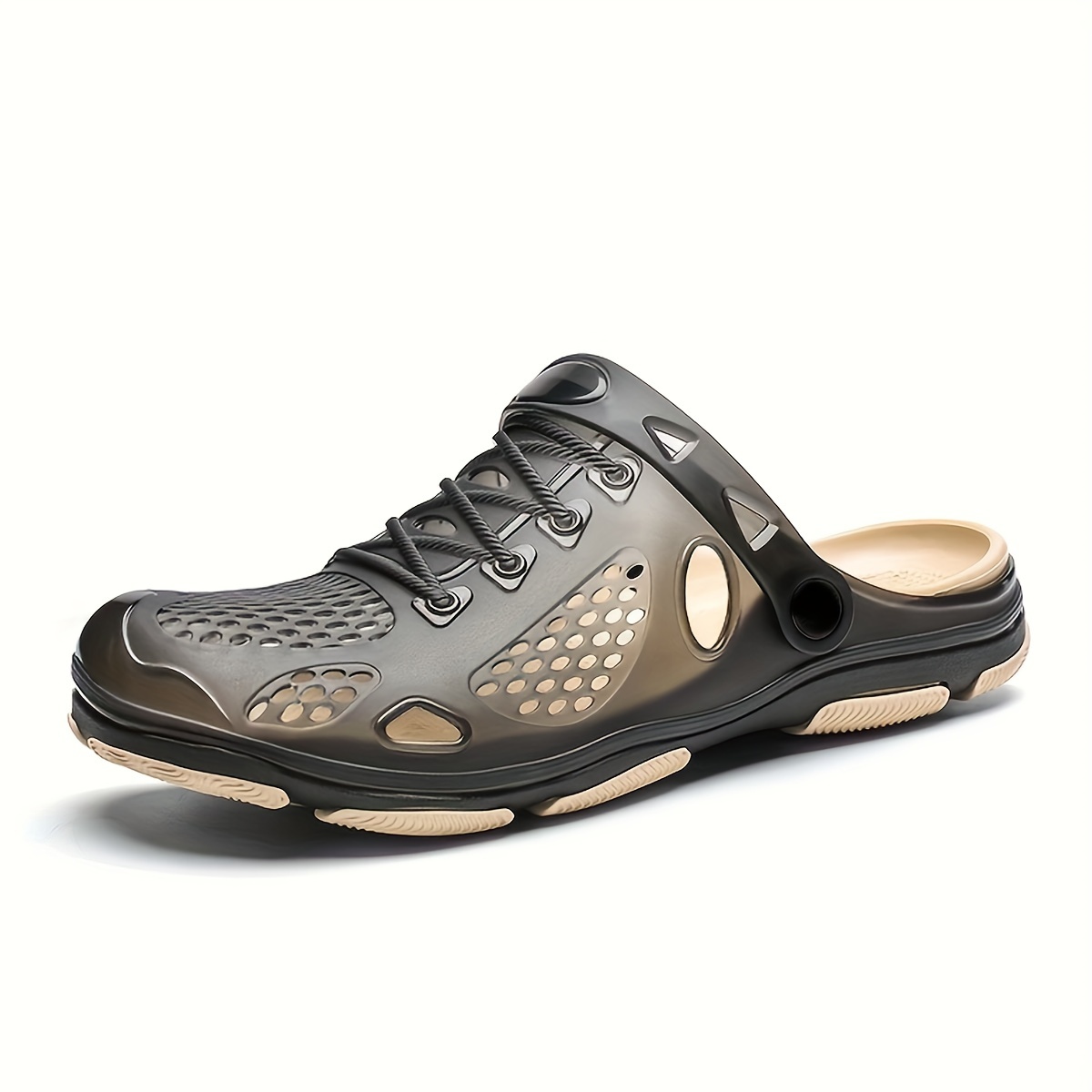 Mens Trendy Hollow Out Clogs Comfy Non Slip Casual Soft Sole Slippers For Mens Outdoor ...