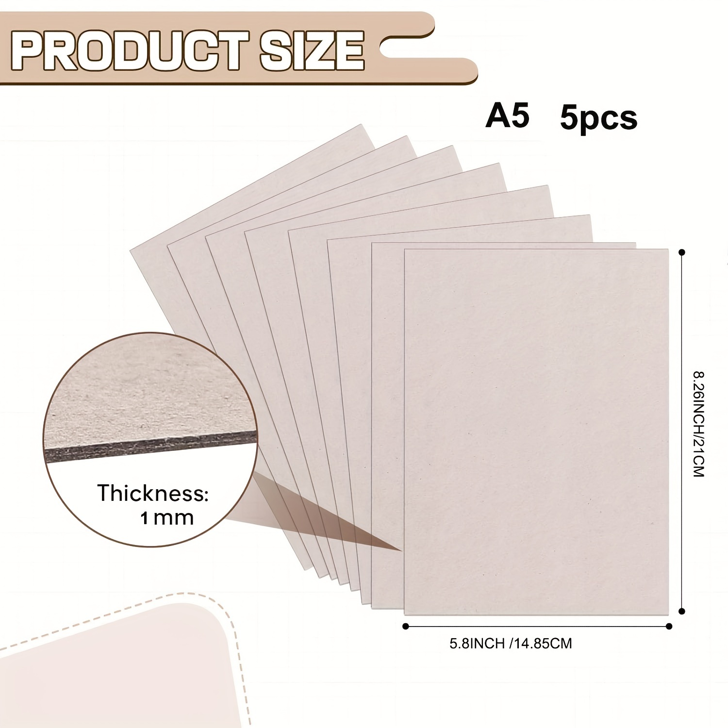 Craft Cardboard 9x12 Brown Kraft Chipboard Sheets - 120 Pt Heavy Duty ...