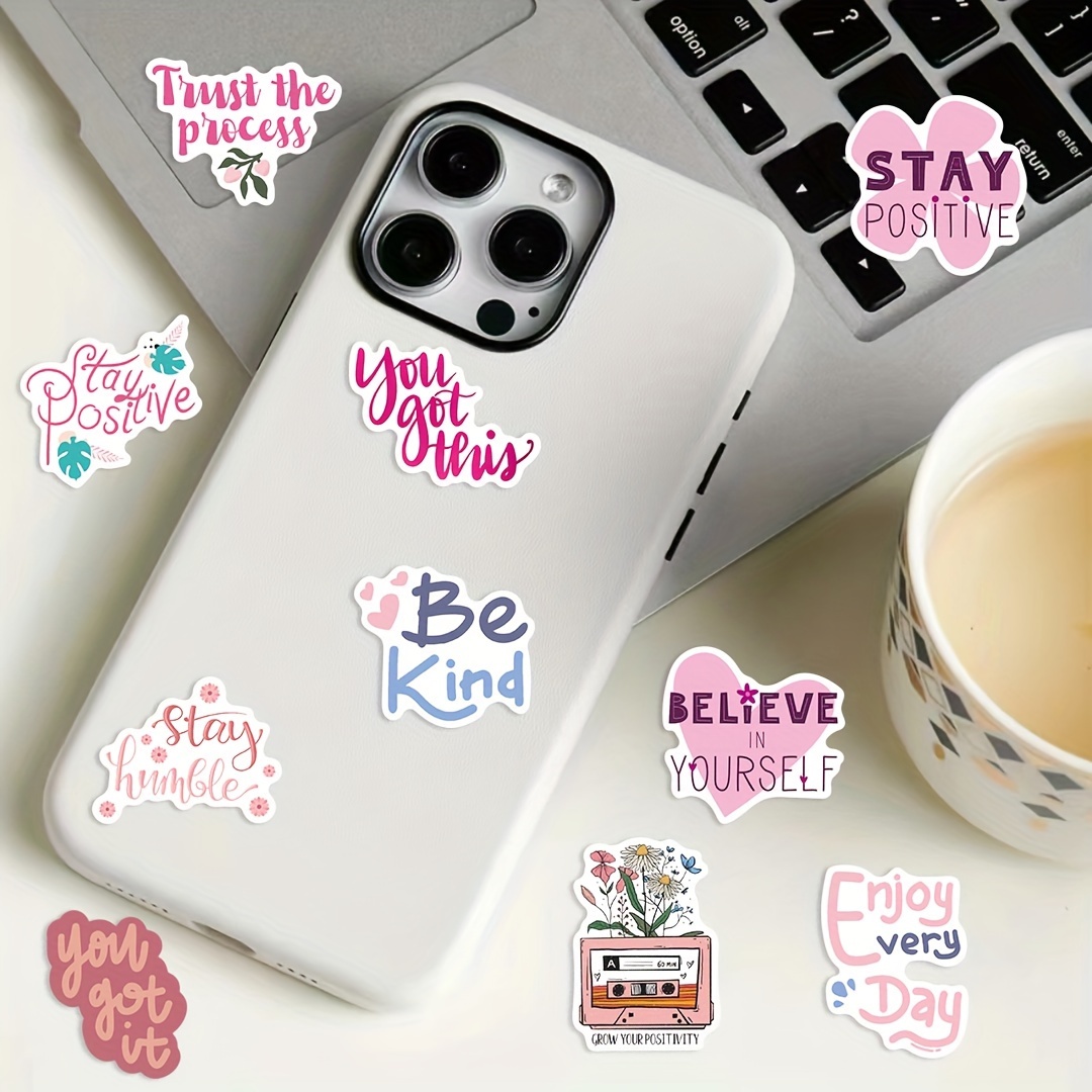 Pink Motivational Quotes Cartoon Graffiti Stickers - Temu