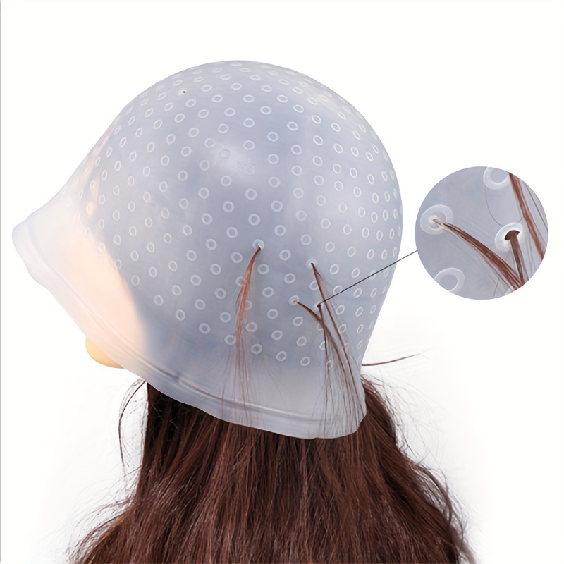reusable silicone hair coloring cap highlighting dyeing cap Temu United Kingdom
