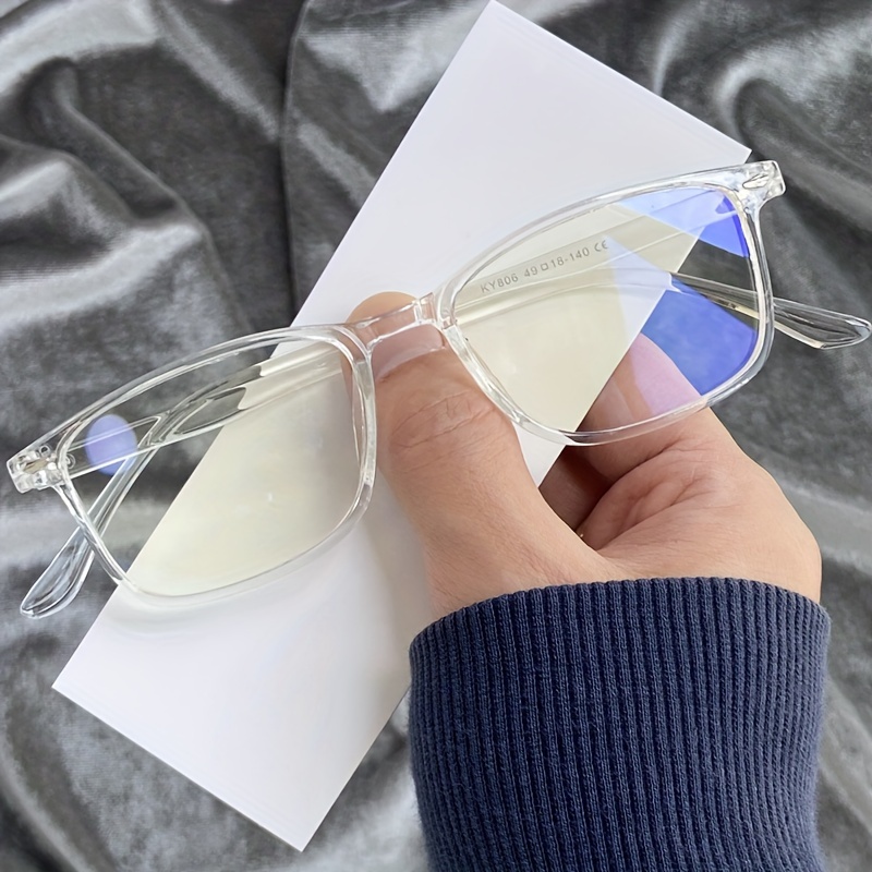 Blue Light Blocking Glasses Clear Lens Women Men Reduce Eye - Temu ...