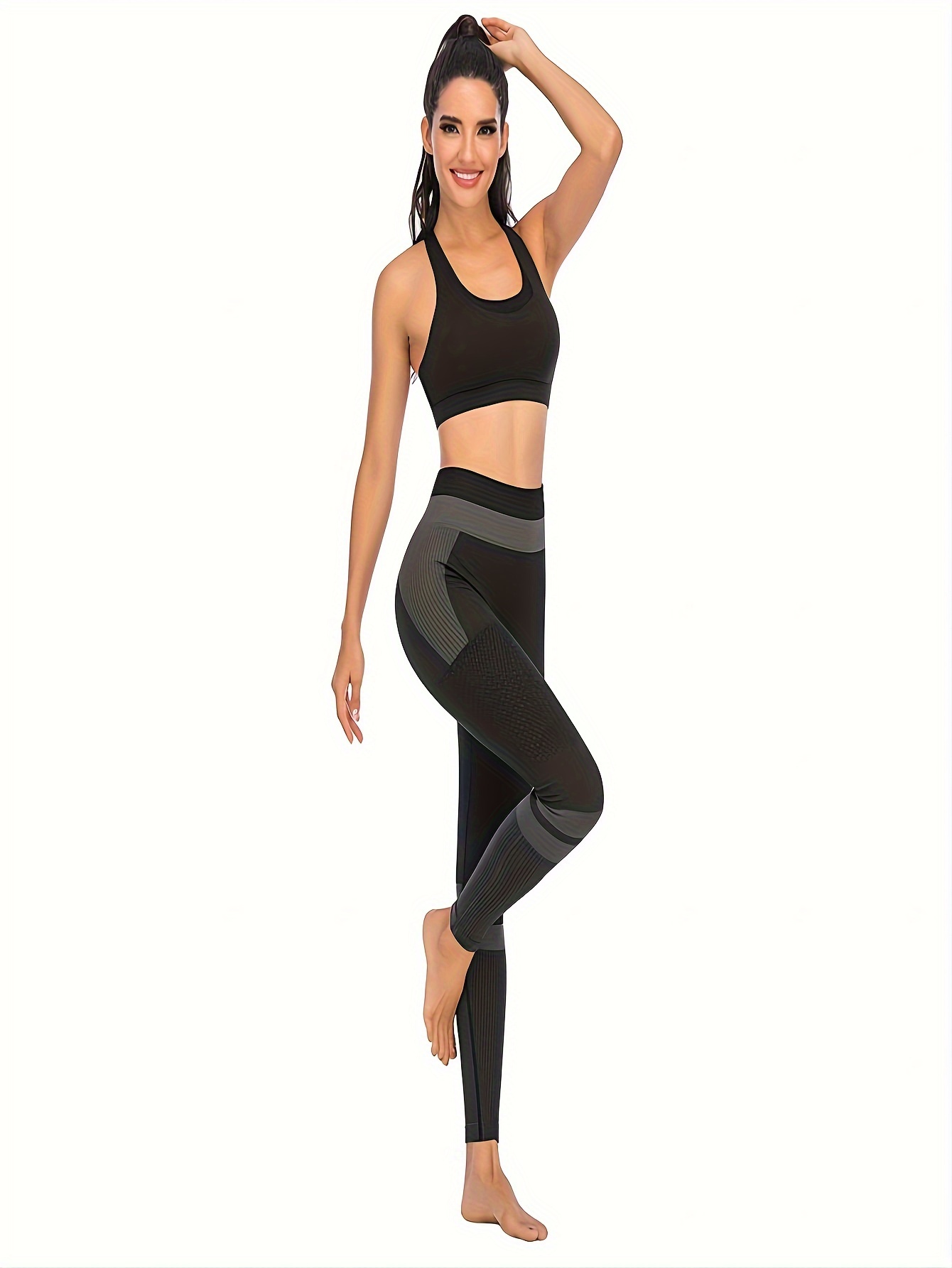 Solid Color Criss Cross Sports Bra Round Neck Yoga Fitness - Temu Canada