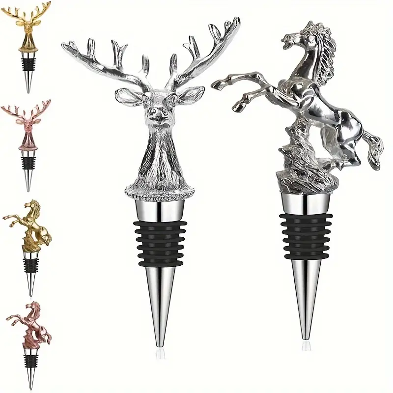 Deer Head Wine Stoppers Wine Bottle Stopper Home Bar - Temu Australia Deer Head Wine Stoppers Wine Bottle Stopper Home Bar - Temu Australia