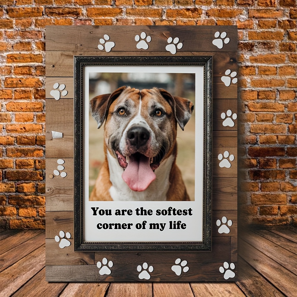 Paw Print Photo Frame Personalized Dog Picture Frames Personalzed Dog ...