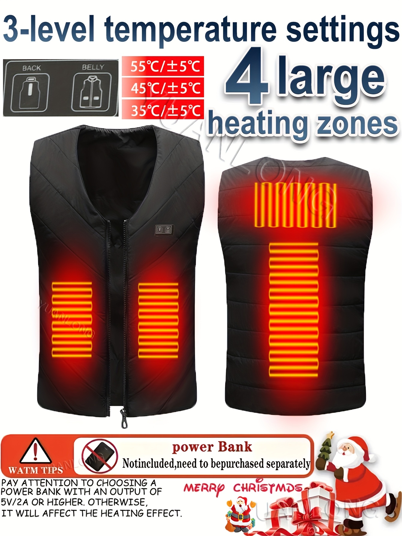 heated vest sold on Temu United States