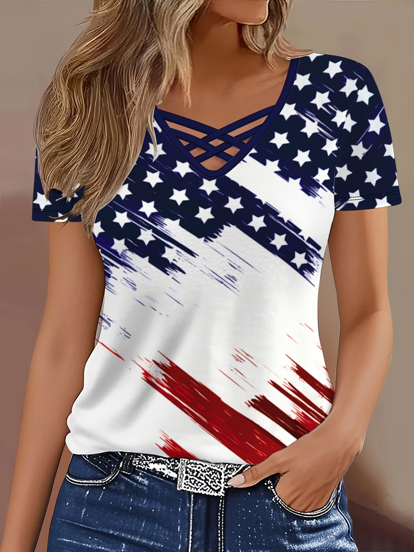 summer ladies tops sold on Temu United States