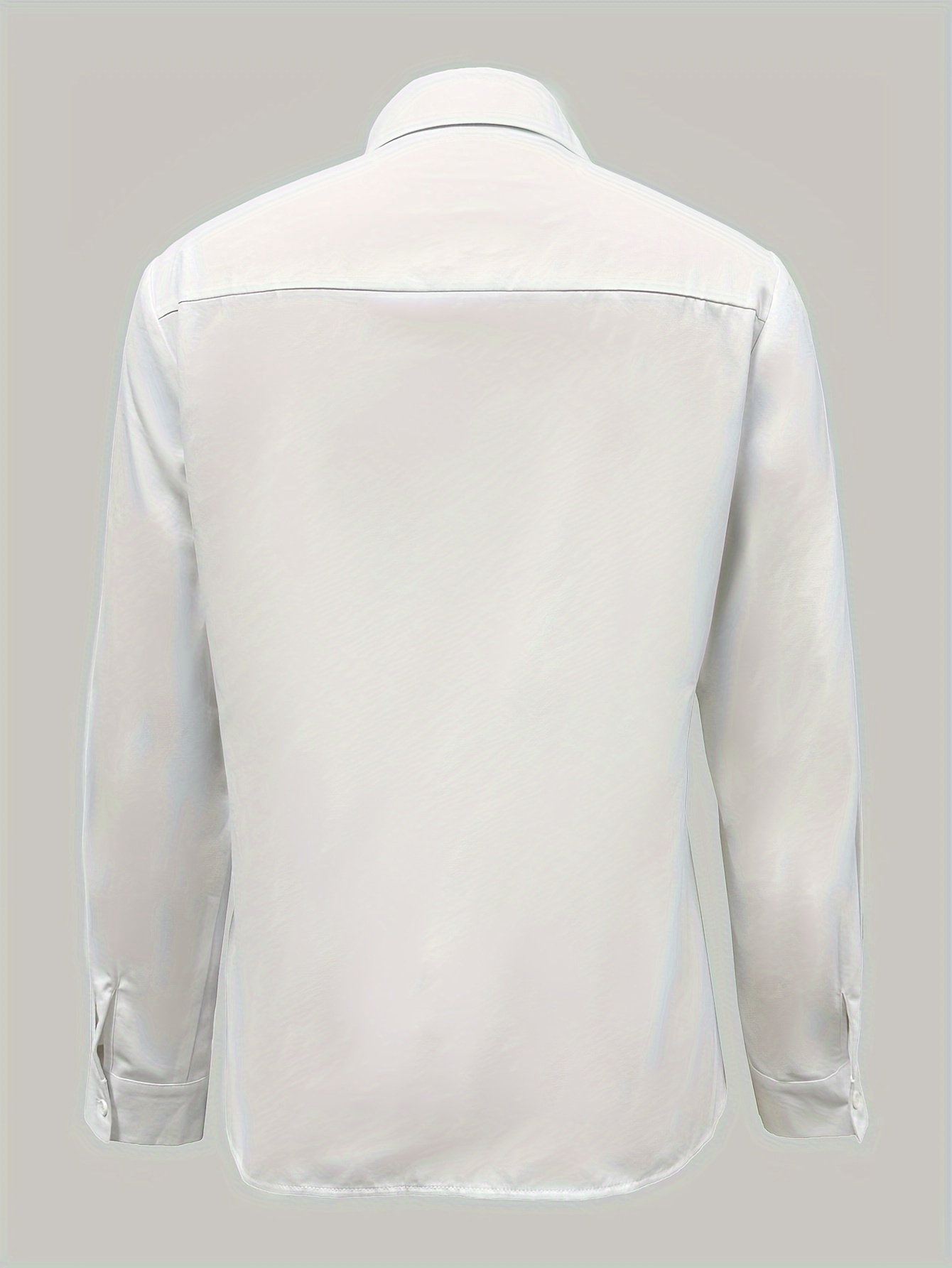 Solid Button Front Shirt Elegant Long Sleeve Lapel Collar - Temu United ...