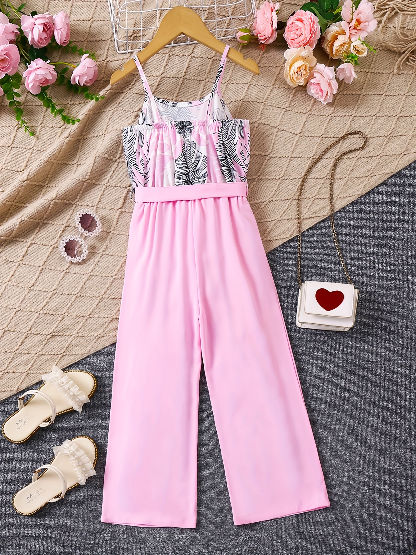 Girl Rose Print Jumpsuit Girl Merchant Marine Rose Print Disney Belle ...