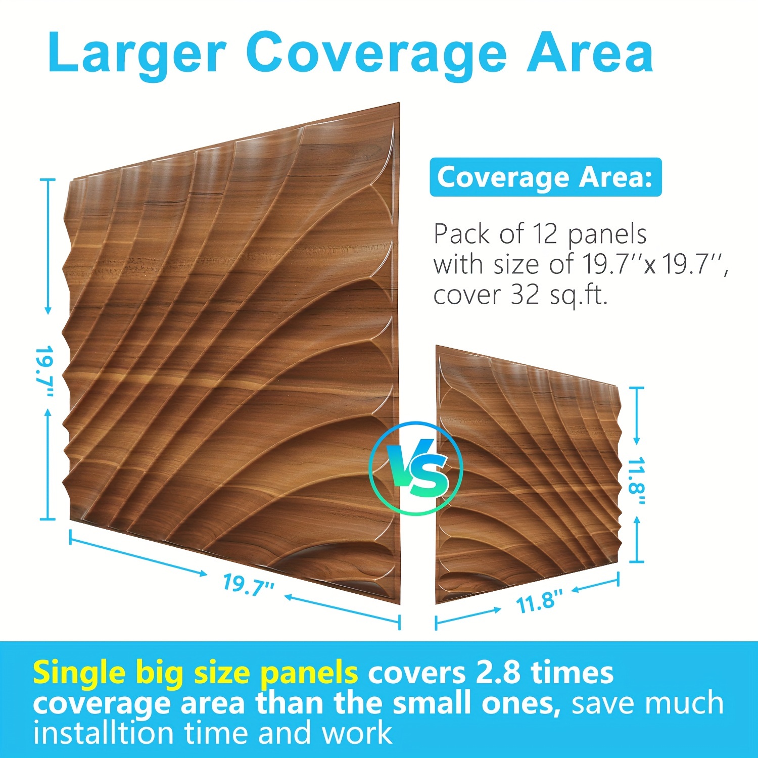Stickgoo Wave 3d Wall Panels Brown Wood Grain Wall Panels - Temu
