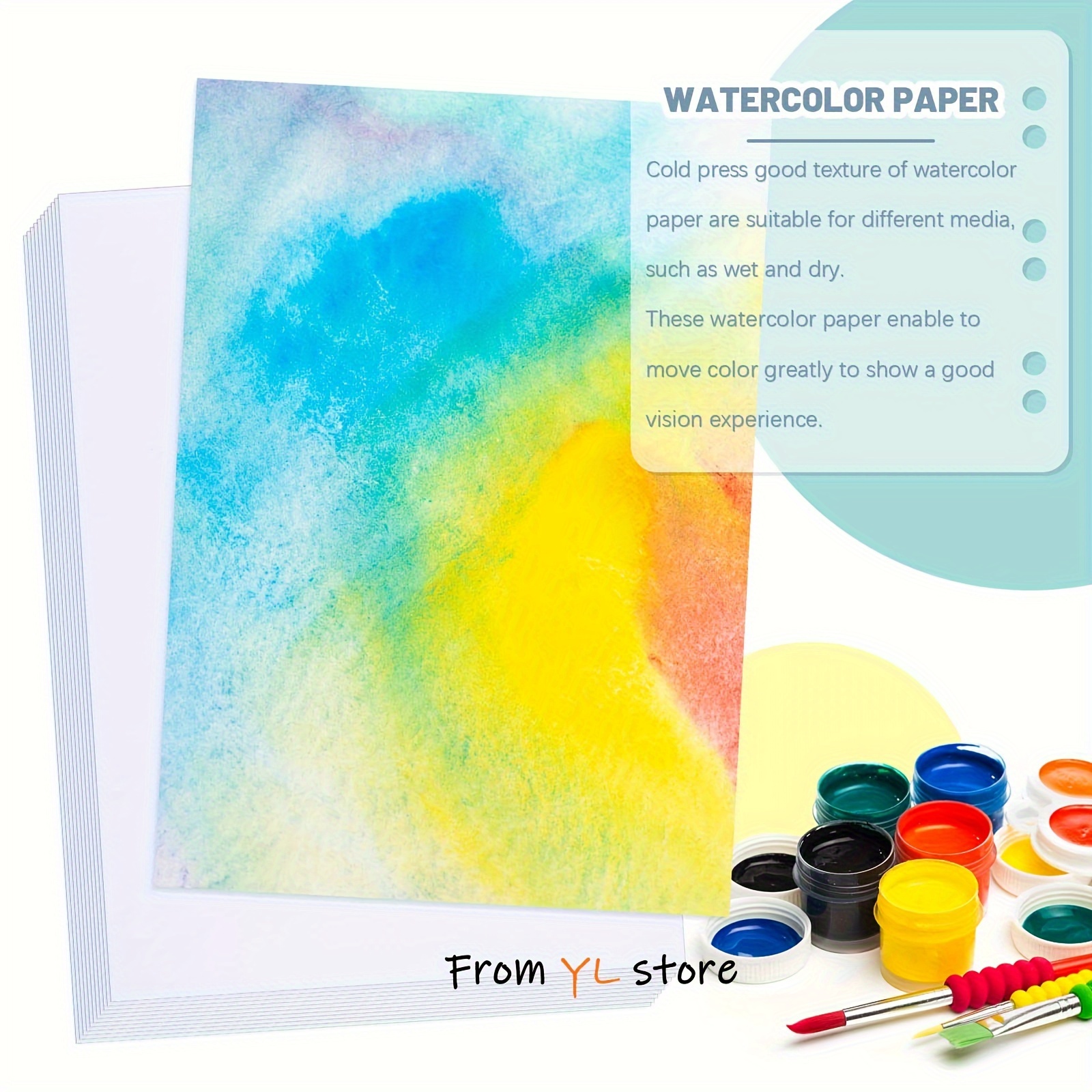 Watercolor Paper Bulk /300 Gsm Cold Pressed Paper Artist - Temu New Zealand