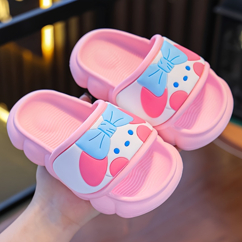 Cute Cartoon Rabbit Open Toe Slippers Girls Non Slip - Temu Australia