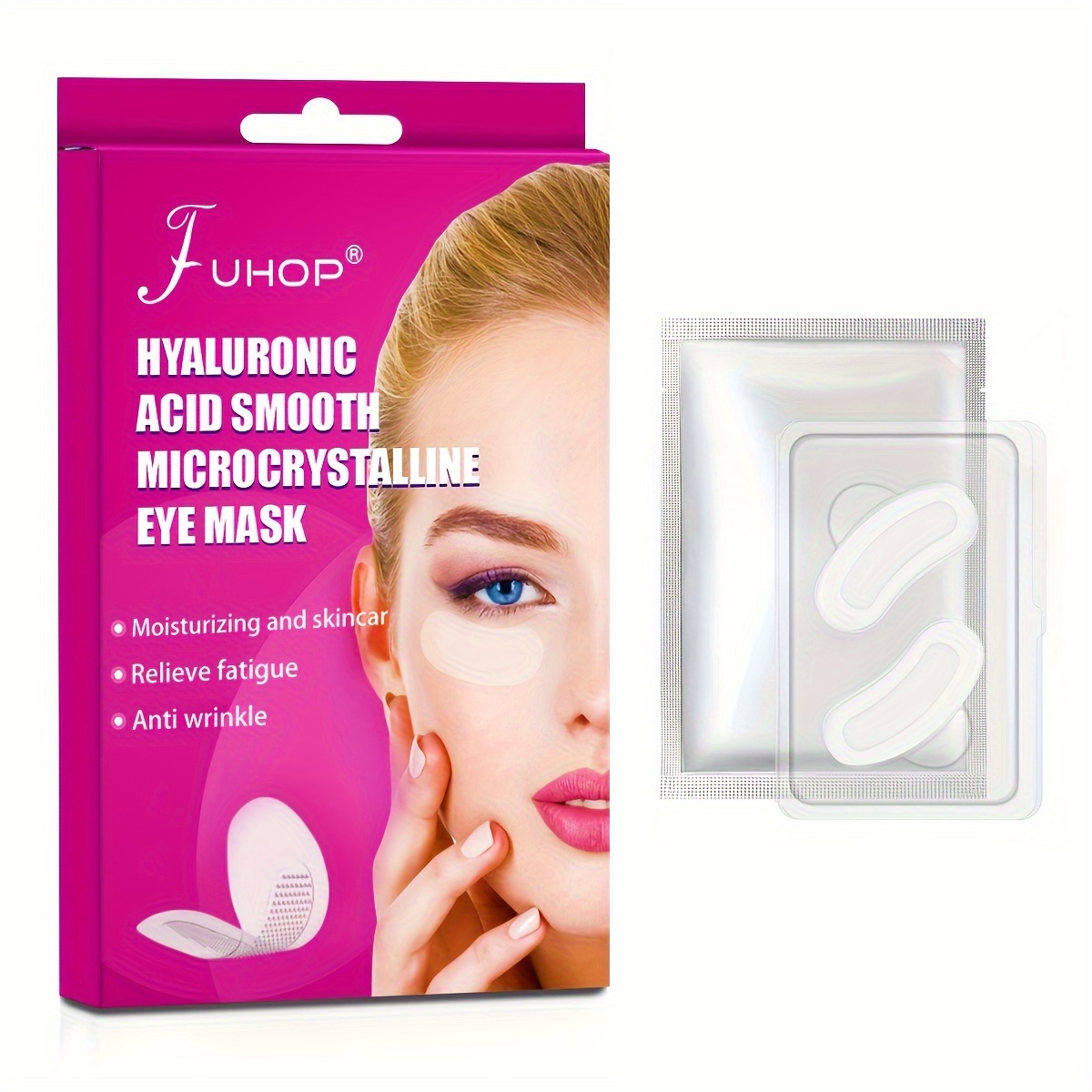 Juhop Microneedle Hyaluronic Acid Eye Mask - 1/2 Pcs, Smooth ...