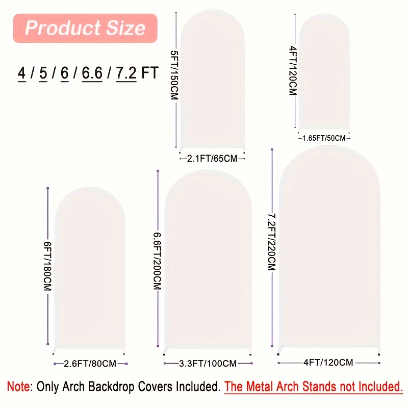 White Spandex Arch Backdrop Covers Polyester Stretch Fabric - Temu