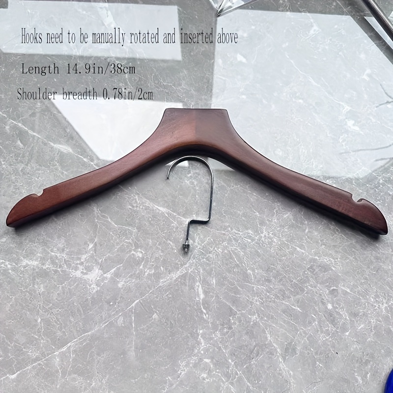 Non slip Wooden Clothes Hangers Solid Wooden Drying Rack - Temu United ...