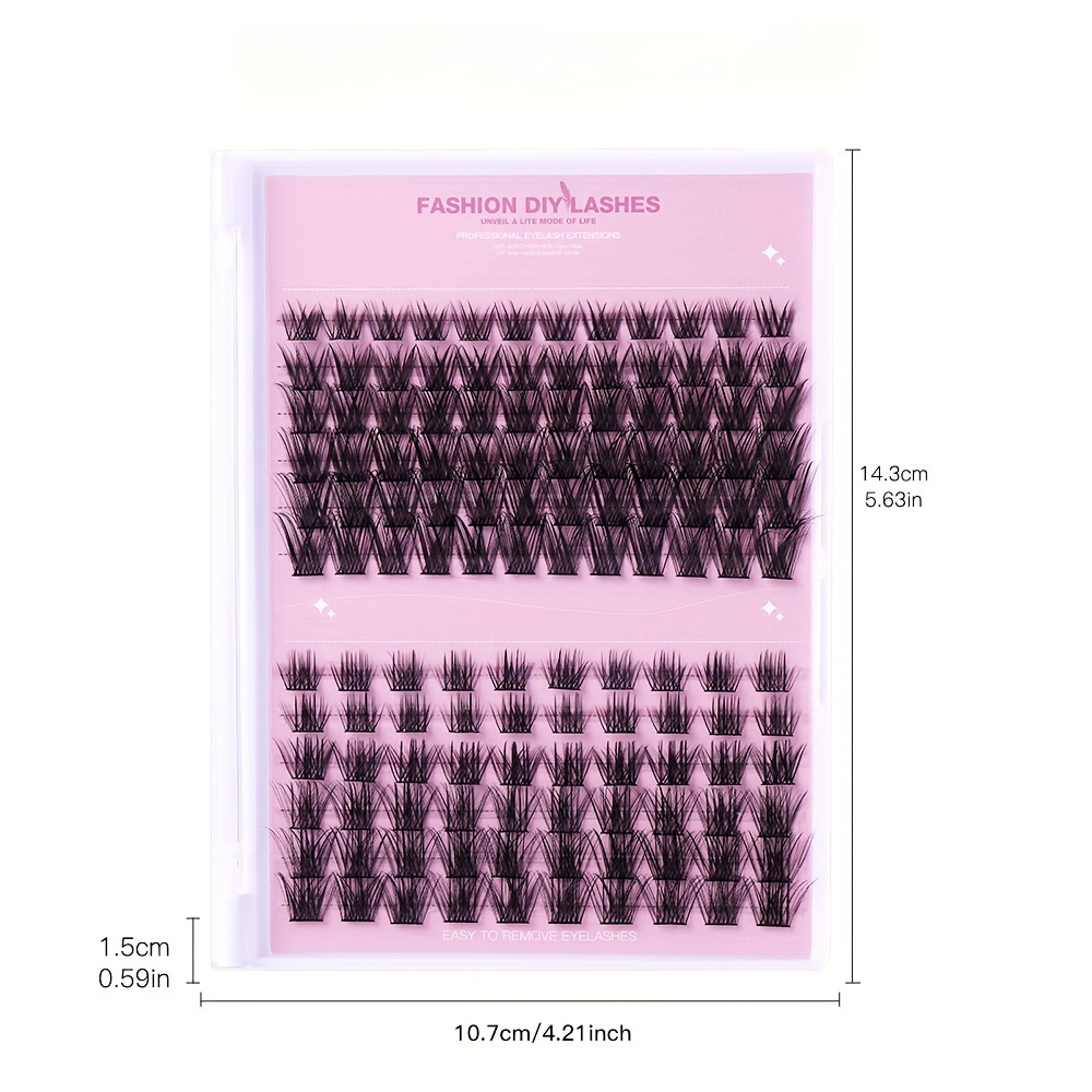 Diy Lashes 120 144 Clusters Large Capacity False Eyelashes - Temu Qatar