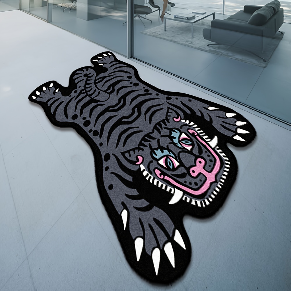 Tiger Rug Animal Shape Mats Bedroom Bed Head Rug Living Room - Temu ...