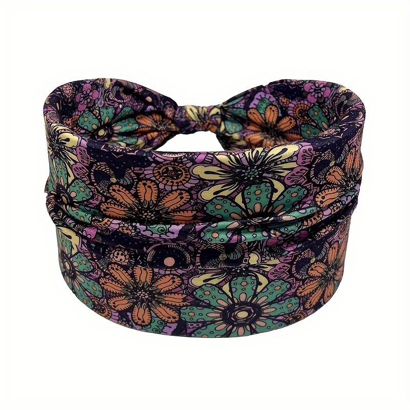 3pcs Bohemian Style Sports Headbands, Non-slip Sweat-wicking Bands For ...