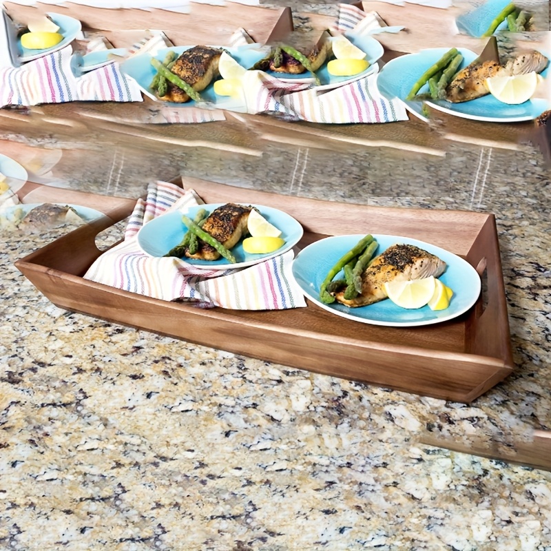 Decorative Countertop Tray White Resin Decorative Serving Tray - 14.2x9 ...